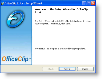 Installing OfficeClip