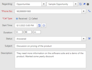 Call Log | Free Call Logging Software | OfficeClip